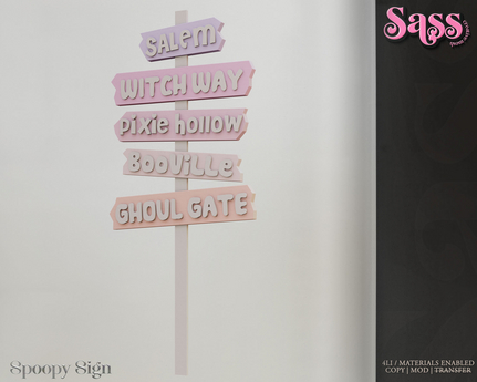 Second Life Marketplace - Sass [HD] Spoopy Sign